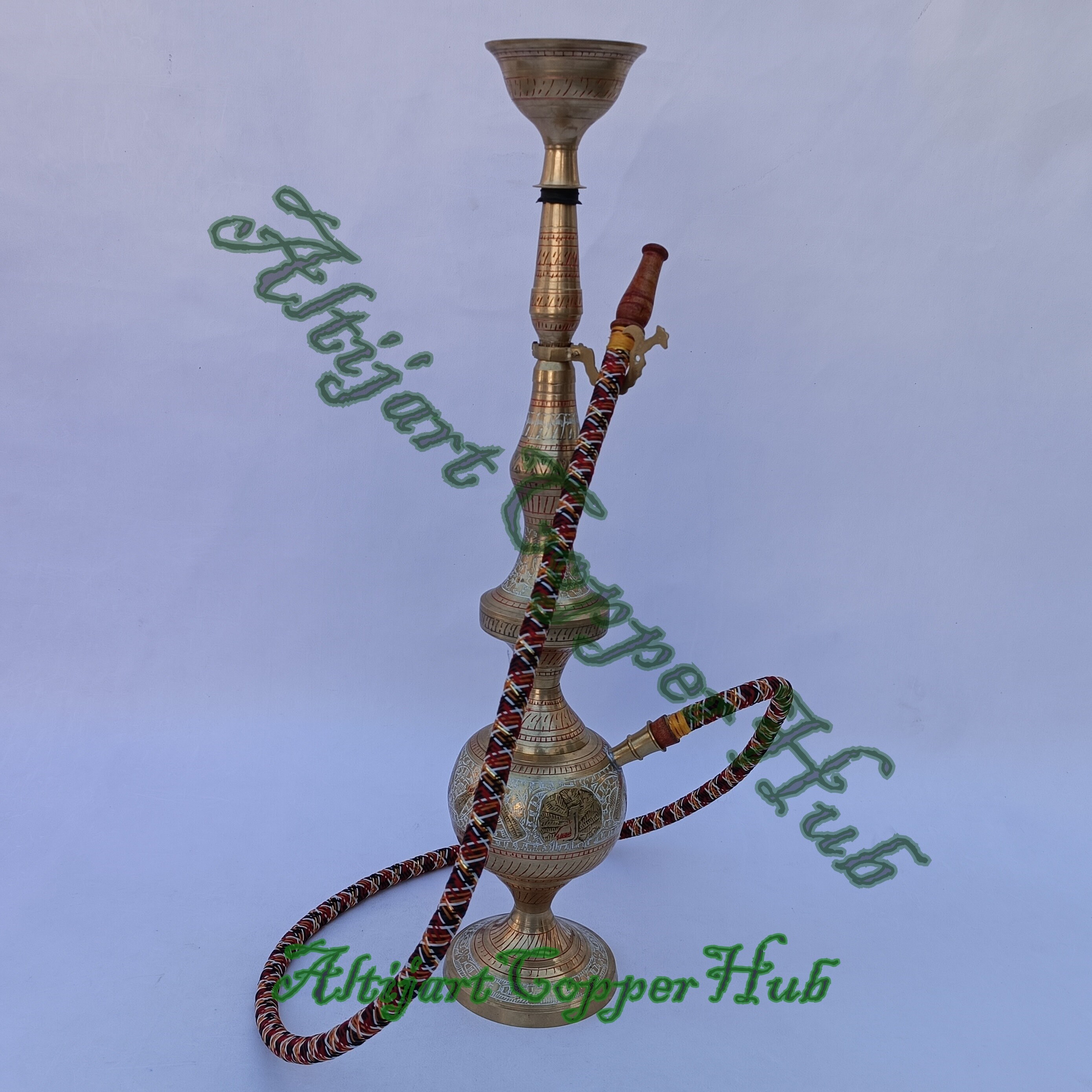 Indian Brass Vintage Multicolored Rust Finish Vintage Peacock Print ...