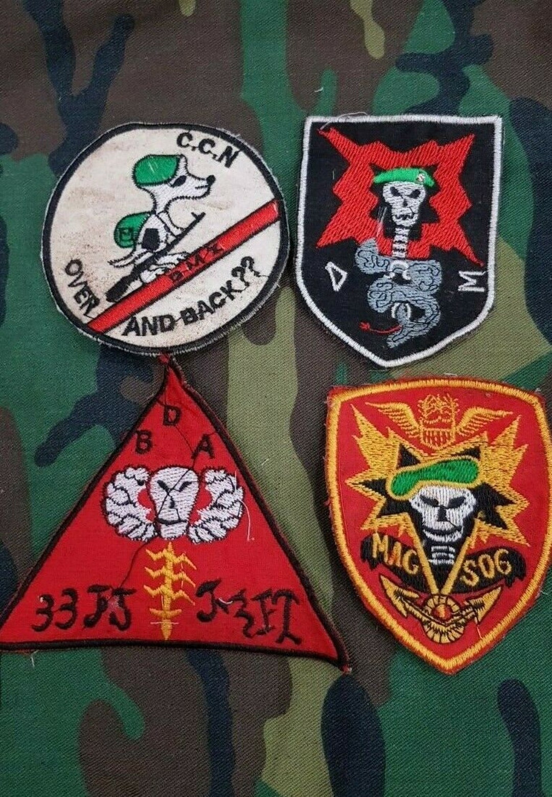 Vietnam War CIA Project Sigma Patch Set 7 MACV SOG Green Beret Phoenix ...