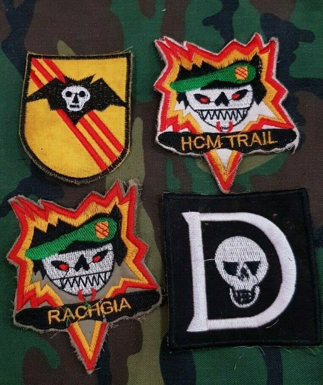 Vietnam War CIA Project Delta Patch Set 4 MACV SOG Green Beret Phoenix ...