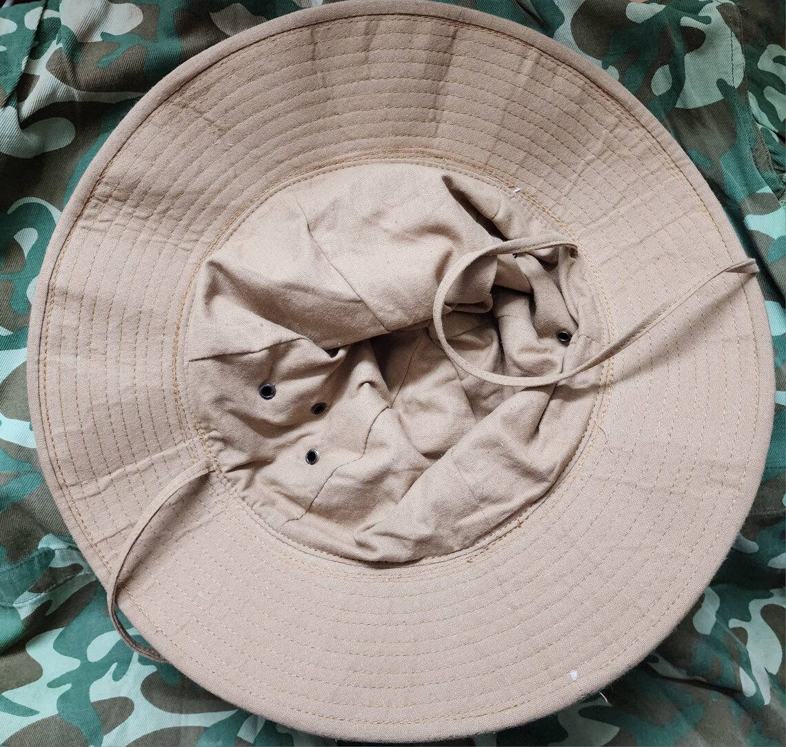 Vietnam War North Vietnamese Army NVA Khaki Tan Colored Boonie Hat Size ...