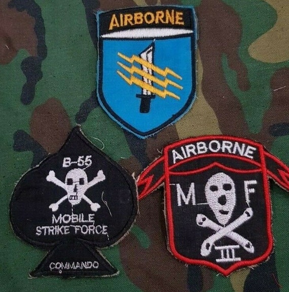 Vietnam War MACV SOG Mike Force Battalion Patch Set 2 Green | Etsy