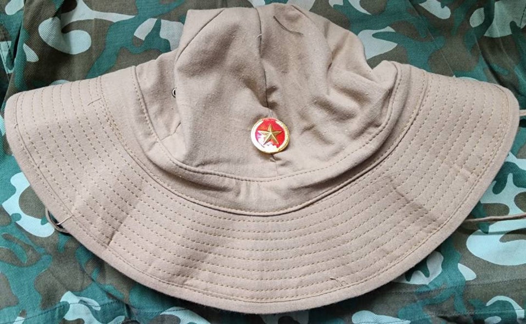 Vietnam War North Vietnamese Army NVA Khaki Tan Colored Boonie Hat Size ...