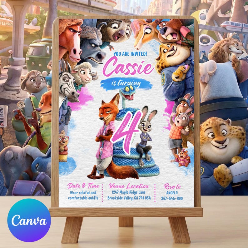 Zootopia 2 Invitation - Etsy