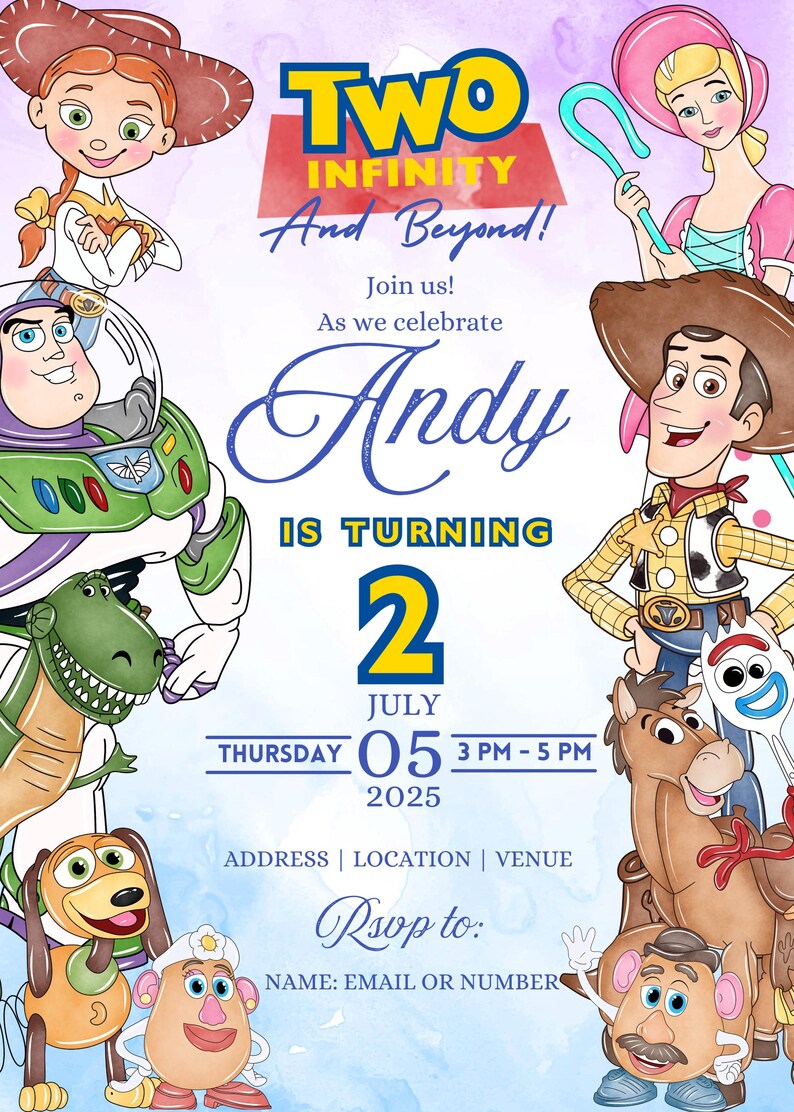 Toy Story Invitation - Etsy