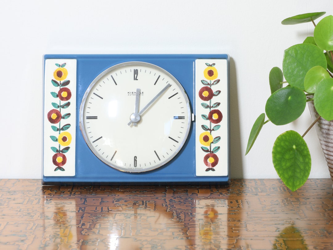 Kienzle Made in Germany Automatic Clock Floral Flower Kitchen Clock ...