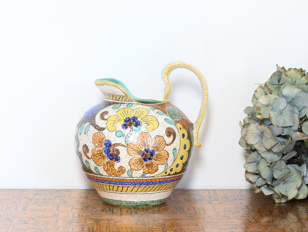 Royal Gouda Zuid-holland Pottery Deco Anette Decorative Jug Made in ...