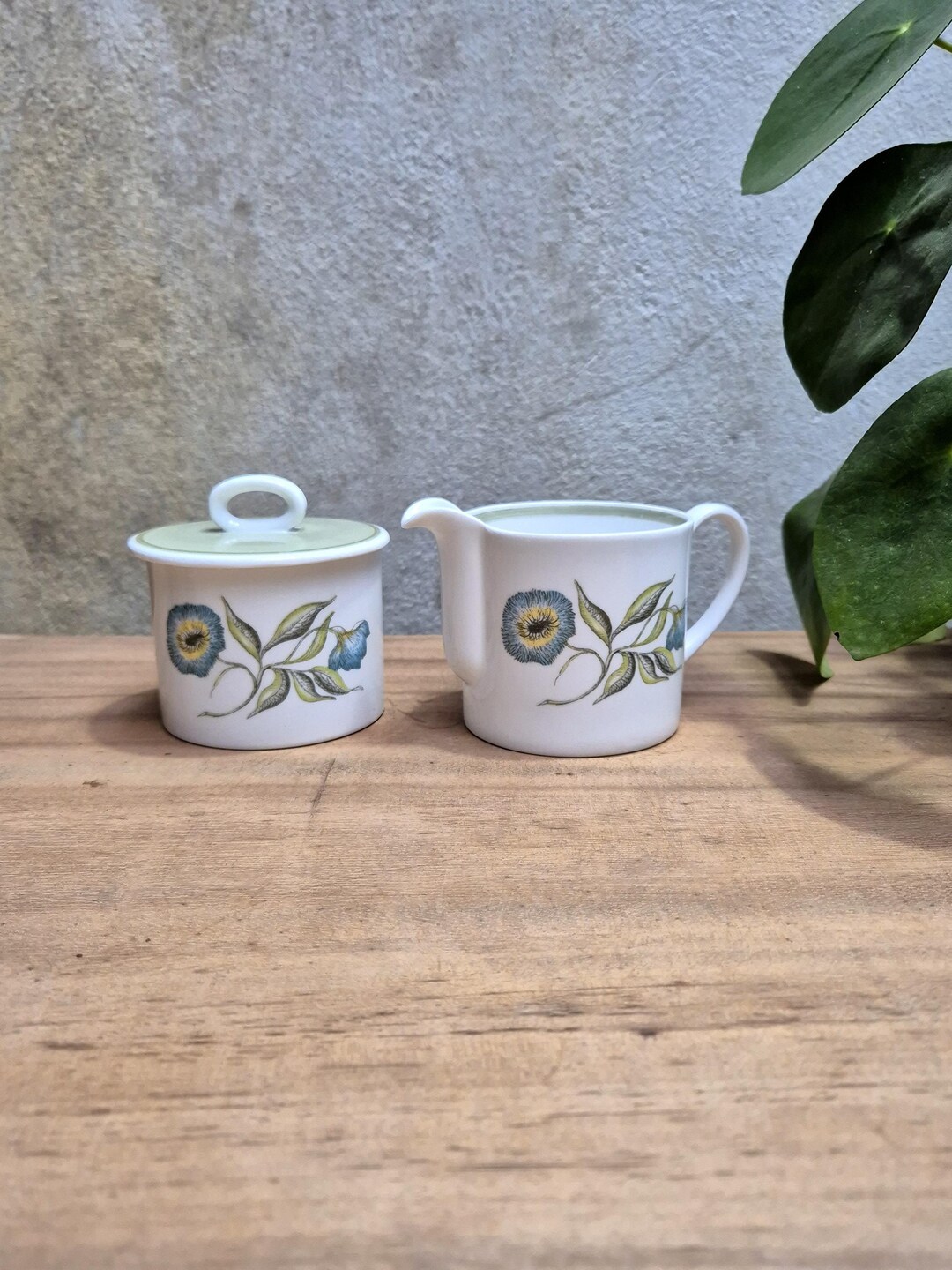 Vintage Susie Cooper Katina Wedgewood Bone China Creamer and Sugar Set ...