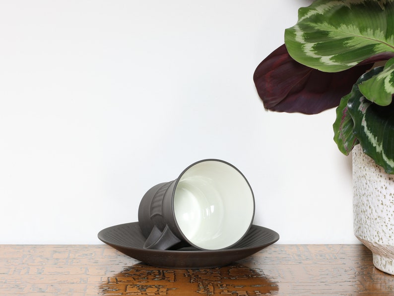 Dansk Design Flamestone Fluted Teacup and Saucer Made in - Etsy