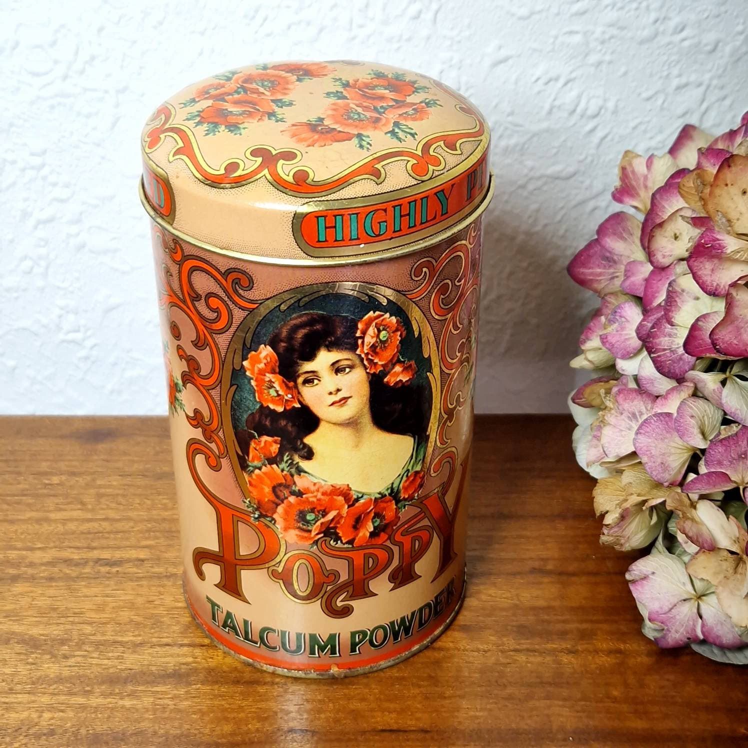 Highly Perfumed Poppy Talcum Powder Mad in England Design by - Etsy