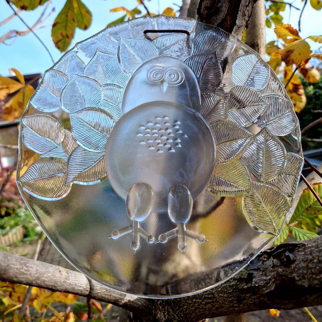 Arabia Nuutajärvi Finn Crystal Glass Owl Ornament Design by - Etsy