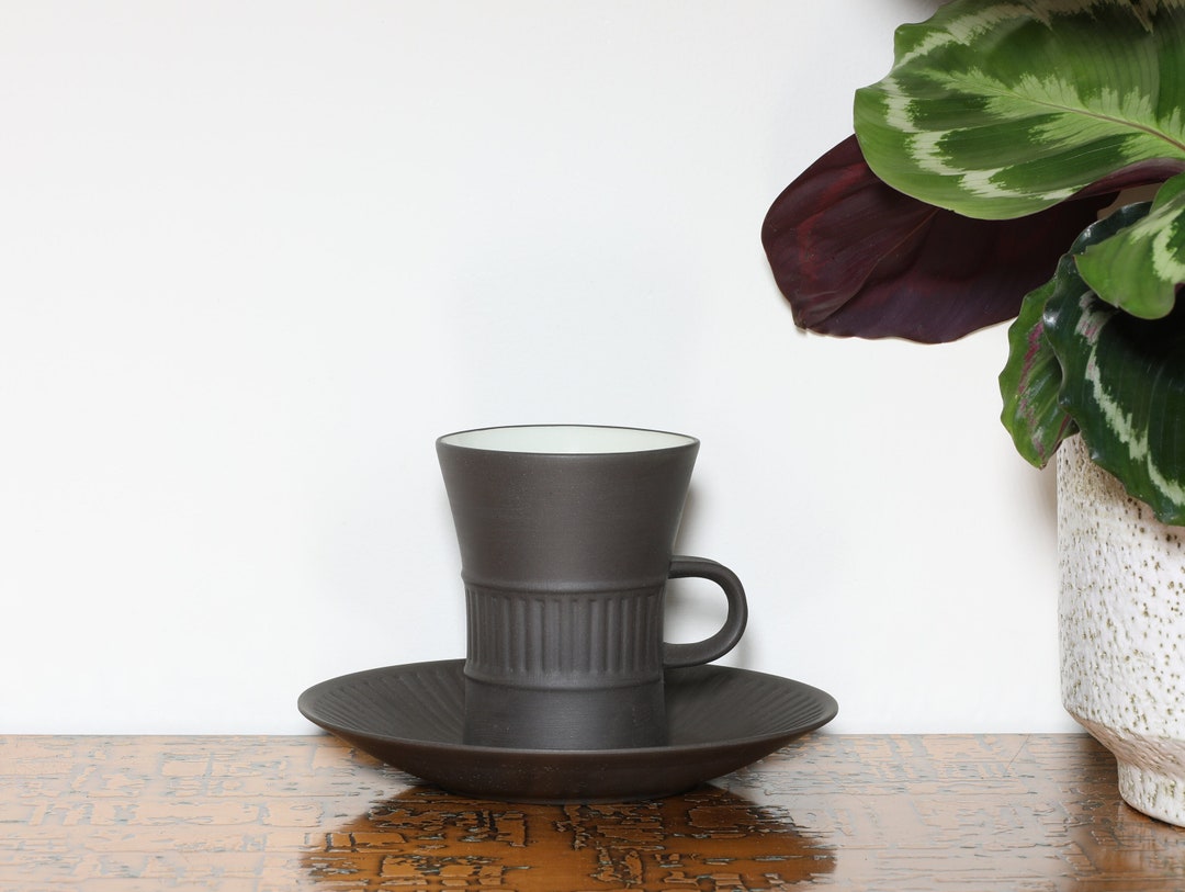 Dansk Design Flamestone Fluted Teacup and Saucer Made in Denmark Design ...