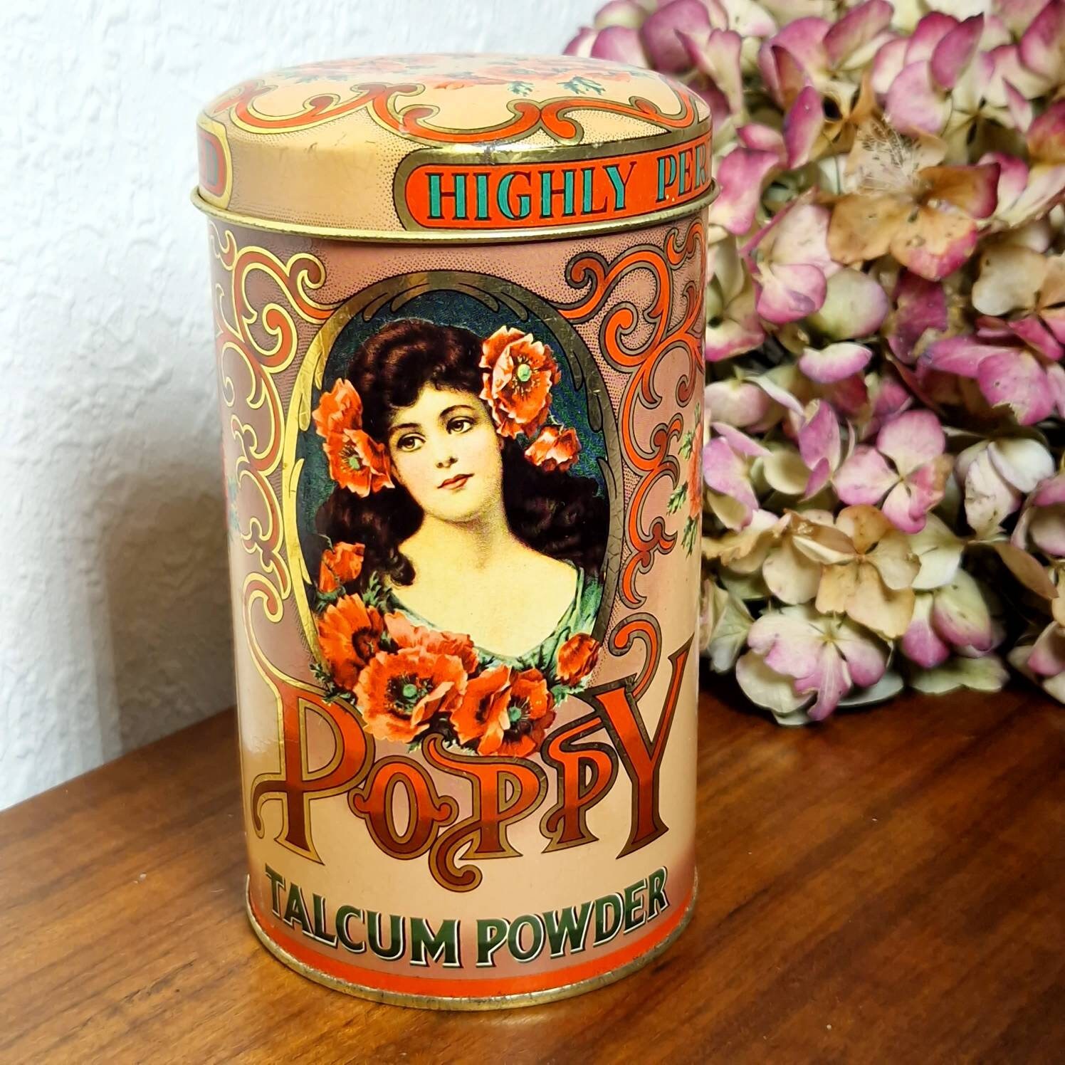 Highly Perfumed Poppy Talcum Powder Mad in England Design by - Etsy