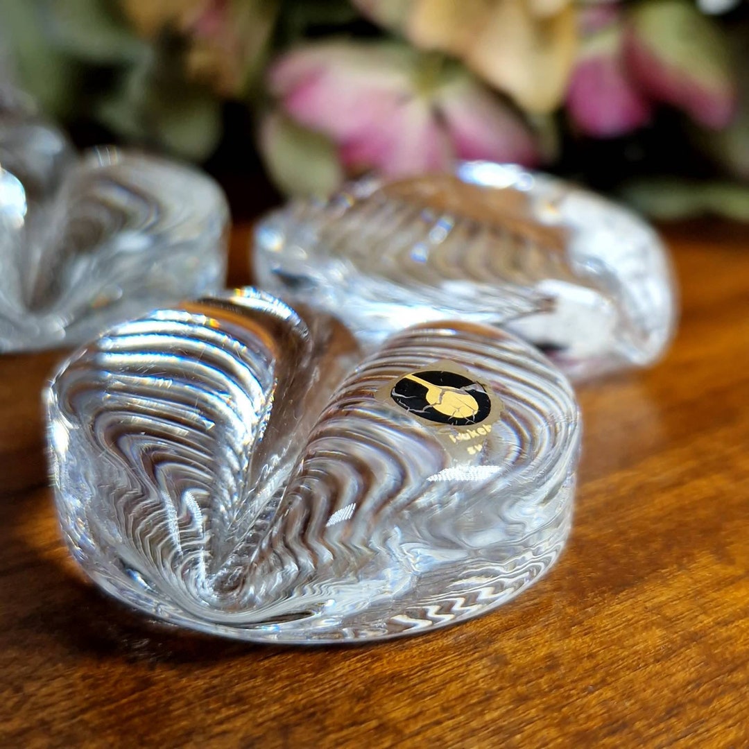 Pukeberg Glassworks Sweden Crystal Glass Knife Rest Holder Design by ...