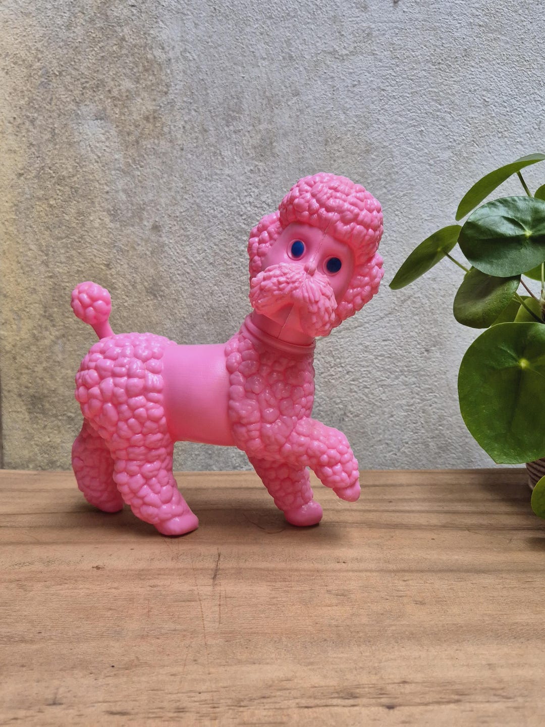 Vintage Kitsch Plastic Toy Dog Figurine Pink Poodle Retro Design. - Etsy