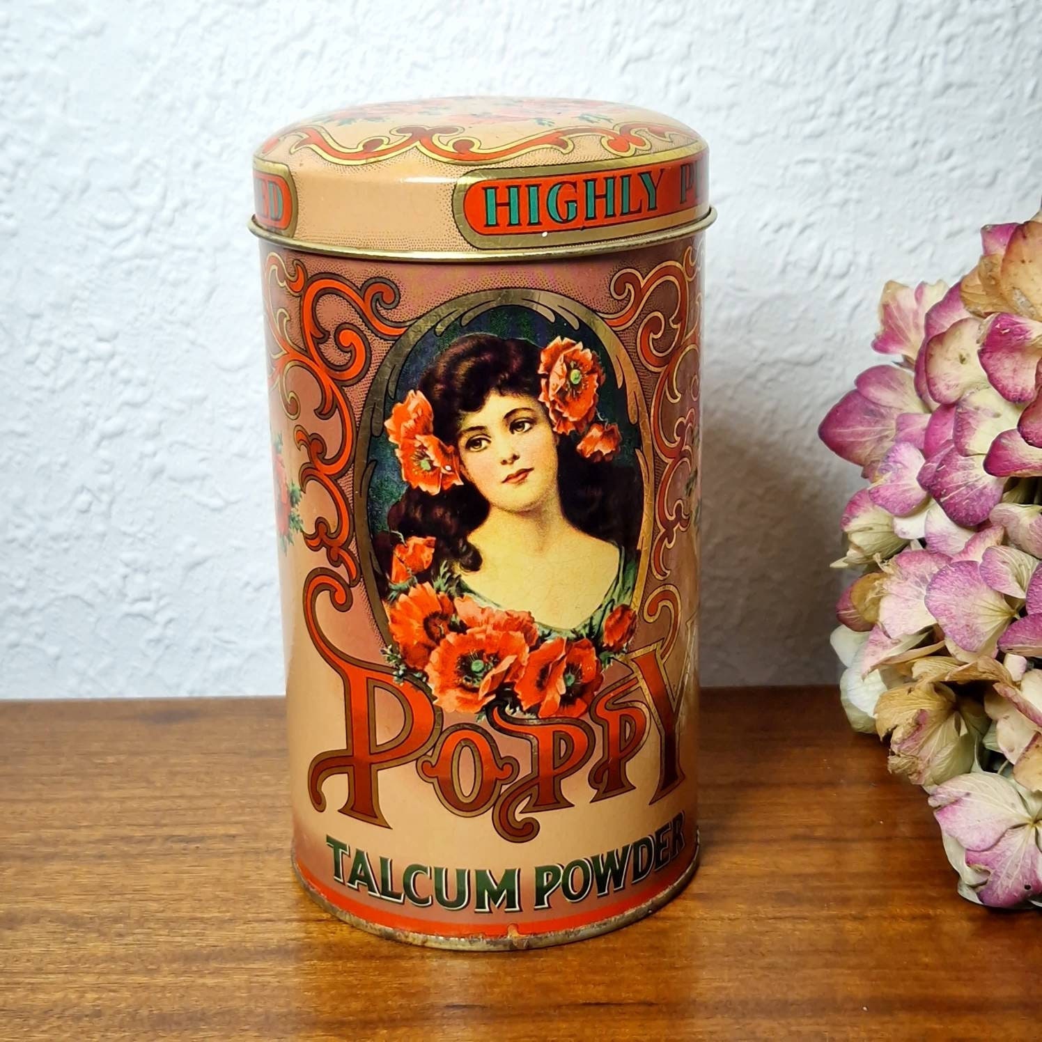Highly Perfumed Poppy Talcum Powder Mad in England Design by - Etsy