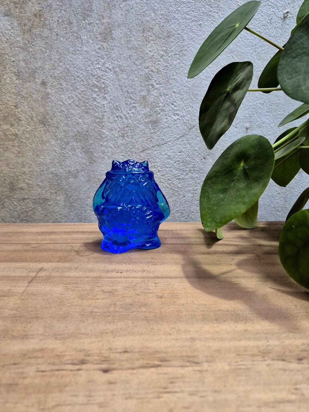 Konst Glashyttan Urshult Atelje Engberg Sweden Blue Viking Figurine ...
