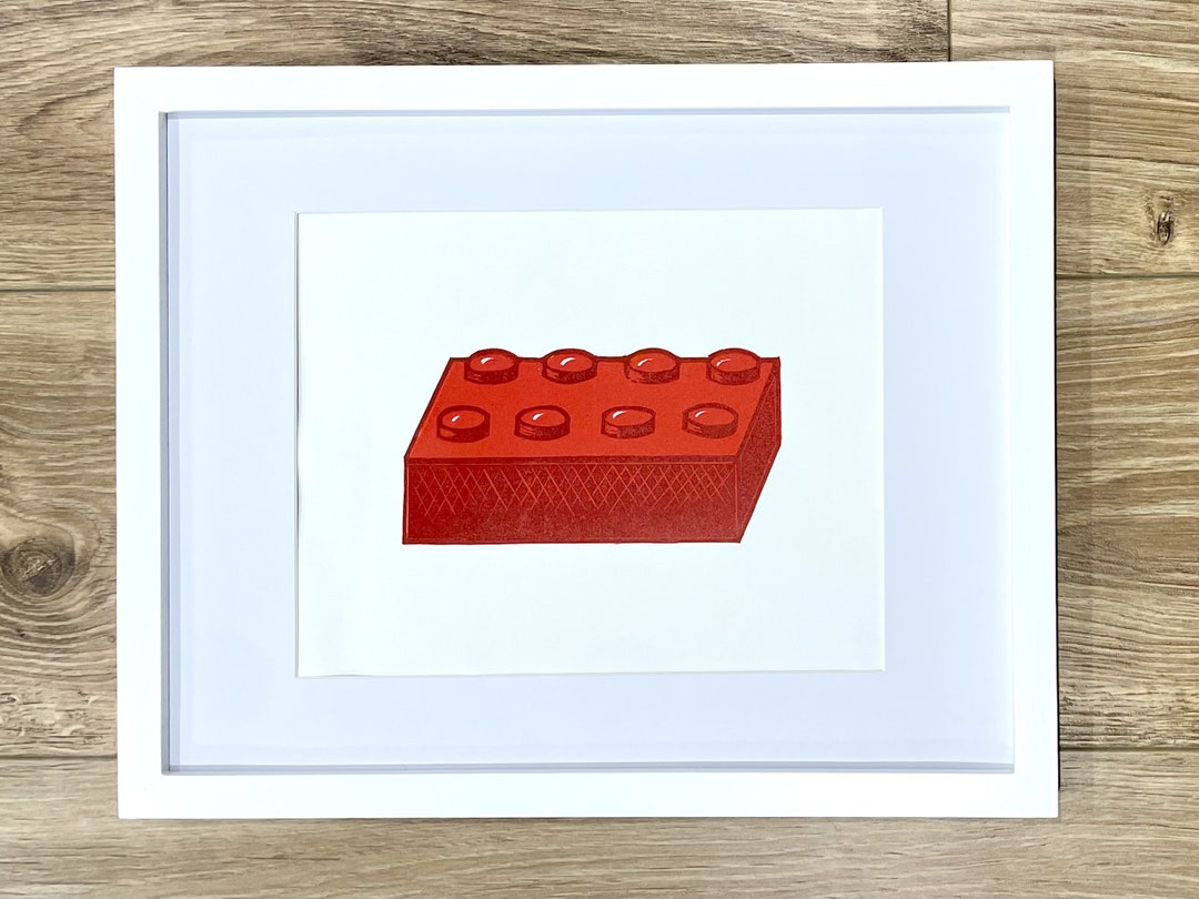 Lego® Print, Handmade Block Print; 8"x10" - Etsy
