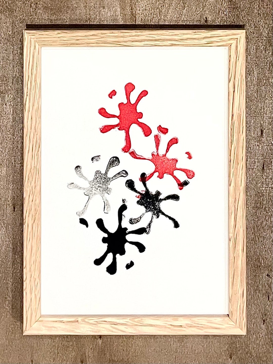 Paint Splat Print, Handmade Block Print; 5"x7" - Etsy