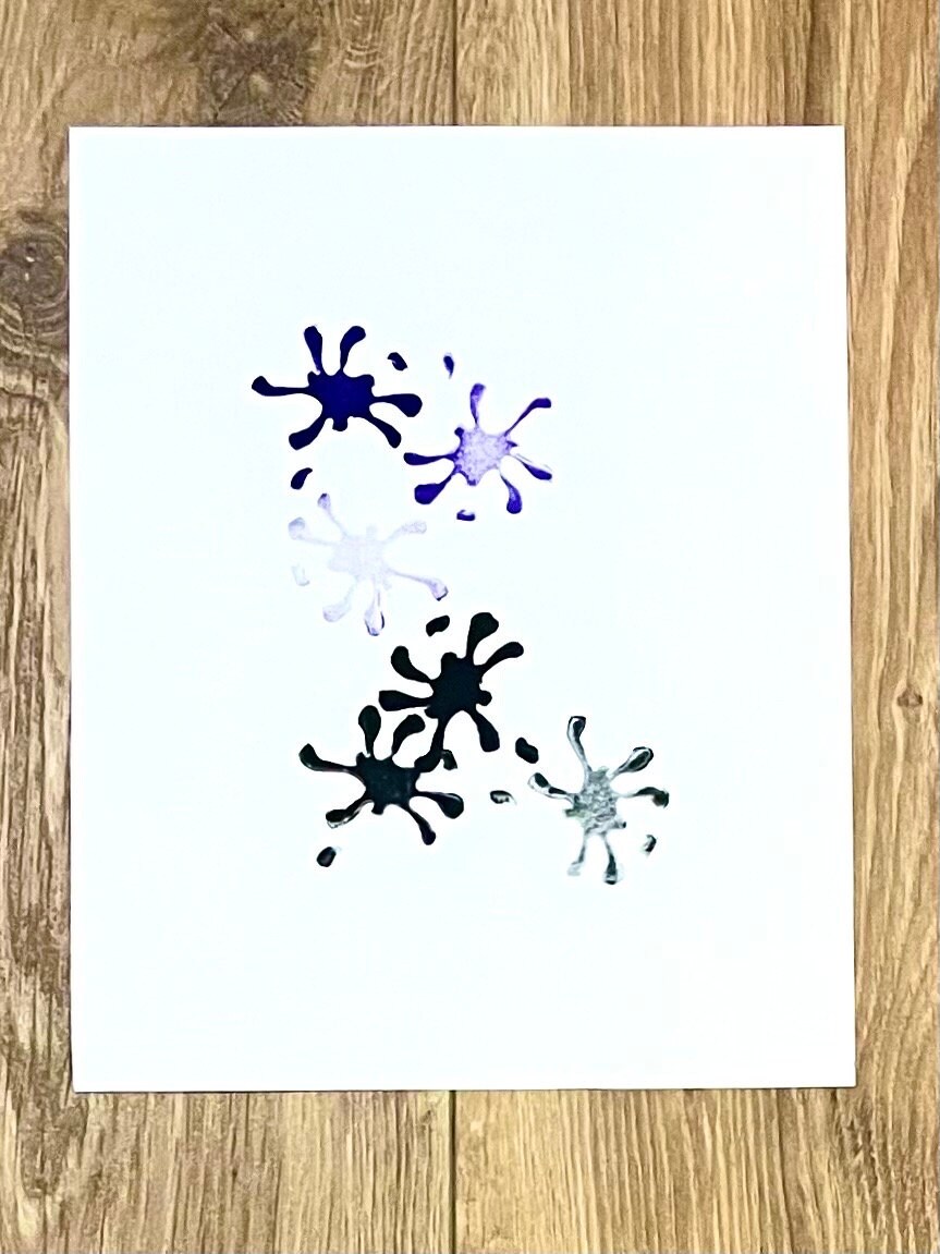 Paint Splat Print, Handmade Block Print; 8"x10" - Etsy