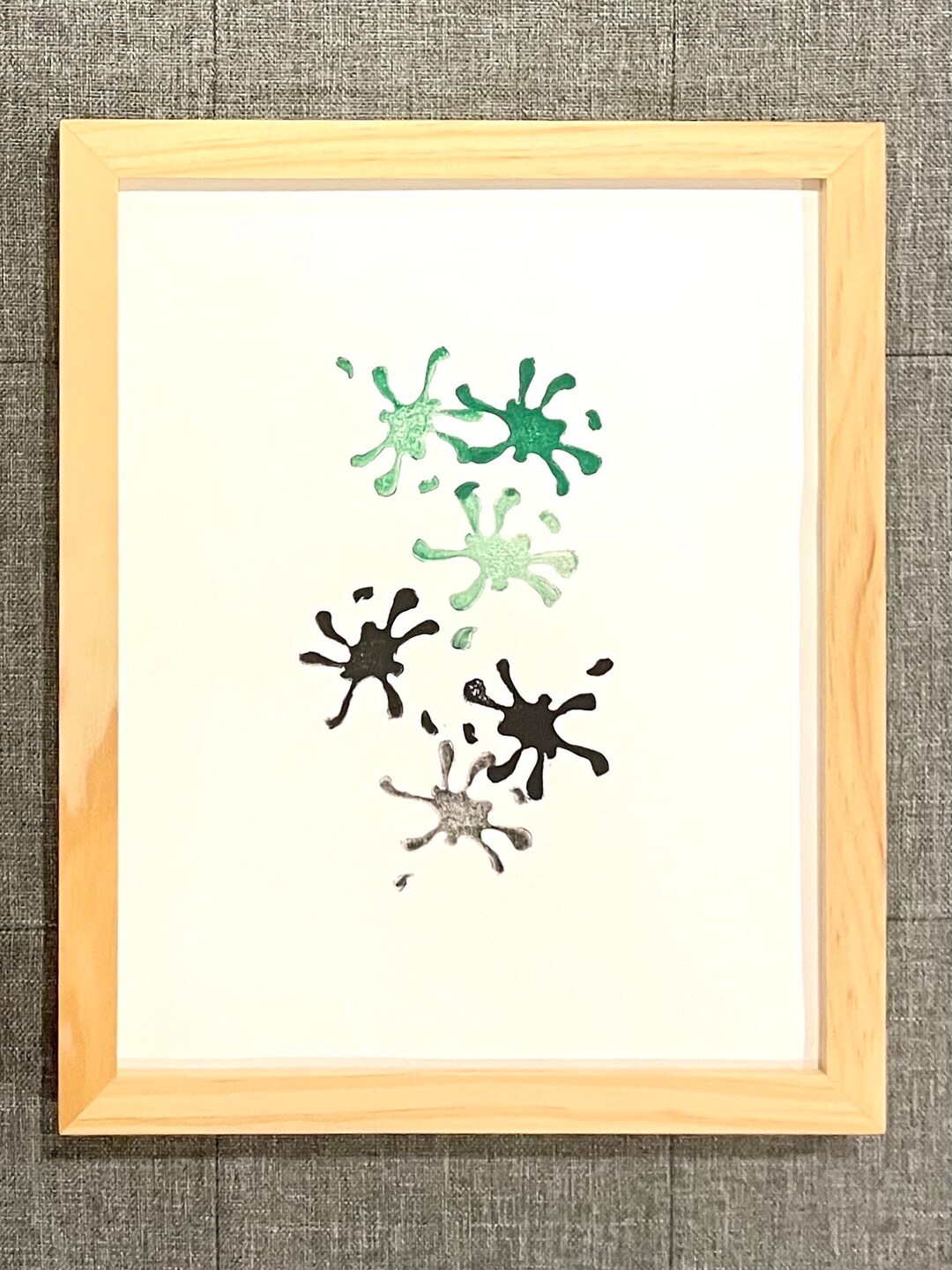 Paint Splat Print, Handmade Block Print; 8"x10" - Etsy