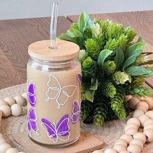 Color Changing Butterfly Beer Can Glass | Butterly Cup | Iced Coffee ...