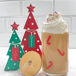 Candy Cane Glass Can Candy Cane Beer Glass Can Christmas - Etsy