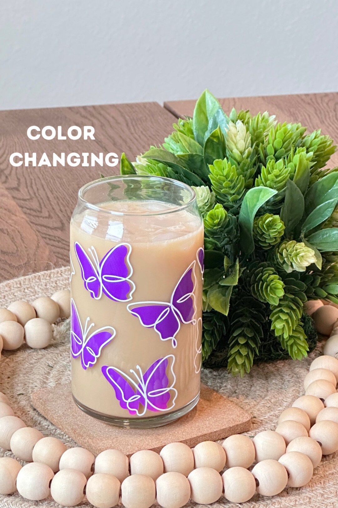 Color Changing Butterfly Beer Can Glass | Butterly Cup | Iced Coffee ...