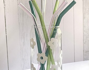 Pink Glass Straw - Etsy
