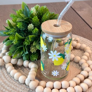 Lemon Glass Cup | Summer Iced Coffee Glass | Fruit Beer Can Glass | Cup ...