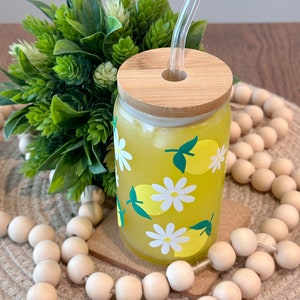 Lemon Glass Cup | Summer Iced Coffee Glass | Fruit Beer Can Glass | Cup ...