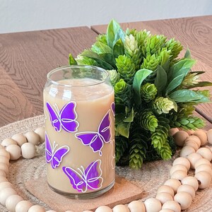 Color Changing Butterfly Beer Can Glass | Butterly Cup | Iced Coffee ...