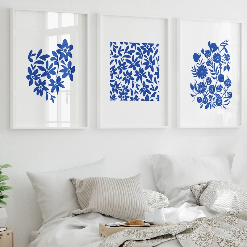 Blue Wall Art - Etsy