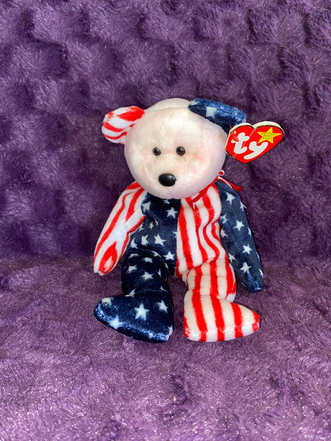 Beanie Baby Spangle the Bear With the Rare Pink Face - Etsy
