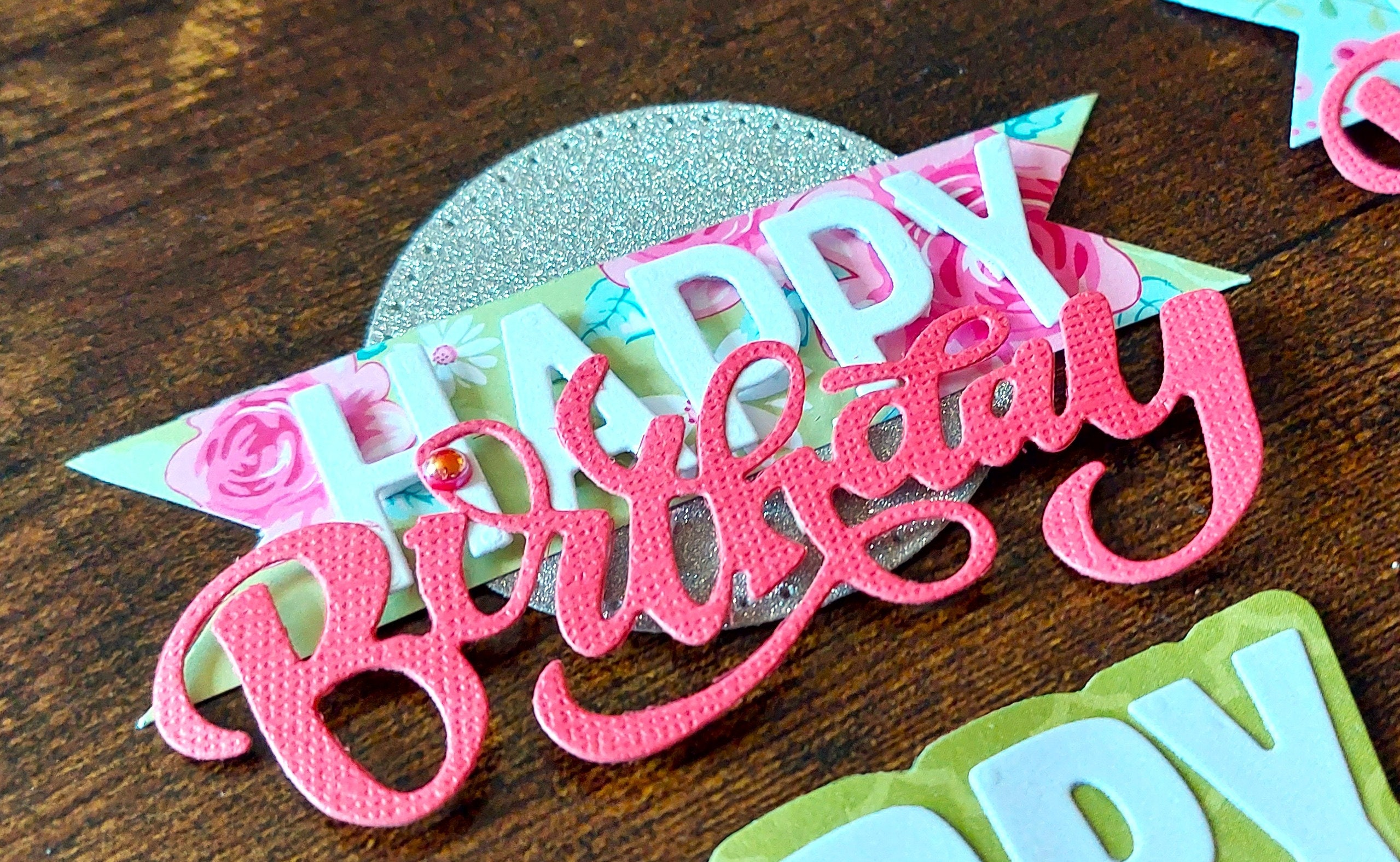Modern & Luxury 6 Happy Birthday Card Toppers. Flora, Kitsch, Catherine ...