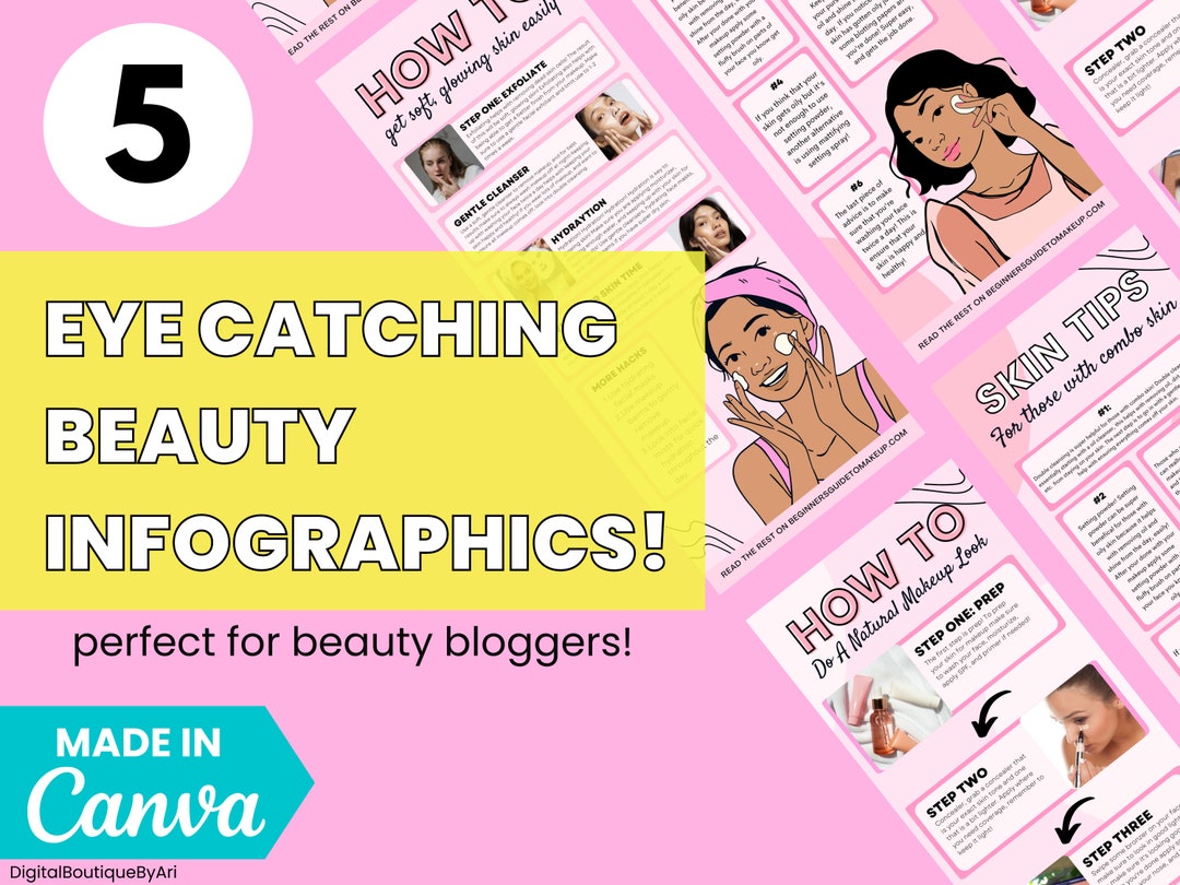 Grow Business NOW With Pinfographics! 5 Pack of Beauty Infographics, Infographics, Beauty Blog ...