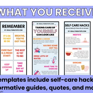 5 SELF-CARE INFOGRAPHICS! Perfect for Self Help Bloggers and Self Care ...