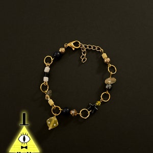 Bill Cipher Inspired Bracelet Gravity Falls Jewelry Stan Pines Disney ...