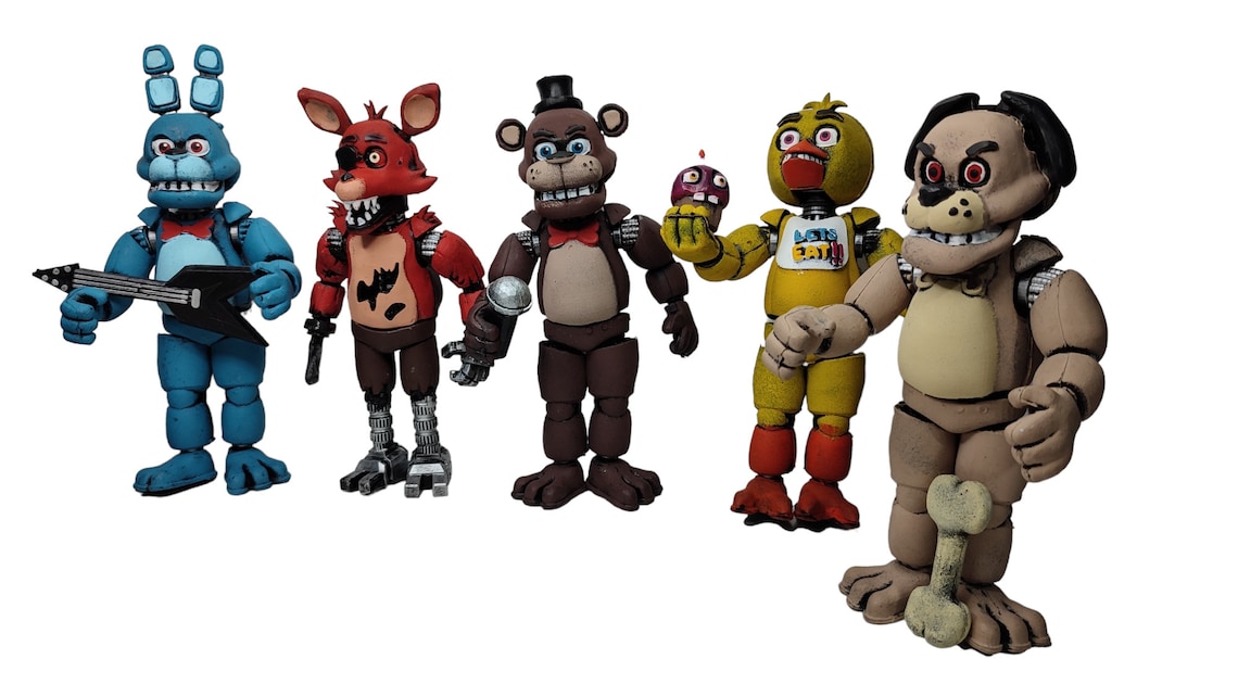 FNAF Five Nights at Freddys 6 Figures 8 Tall Animatronic Toy Figures ...