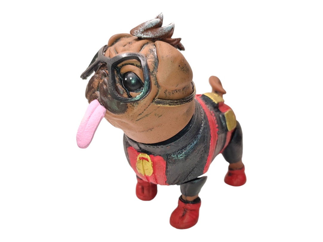 Dogpool Deadpool Hard Plastic Toy Figure 6" Tall Mexican Manufactured ...