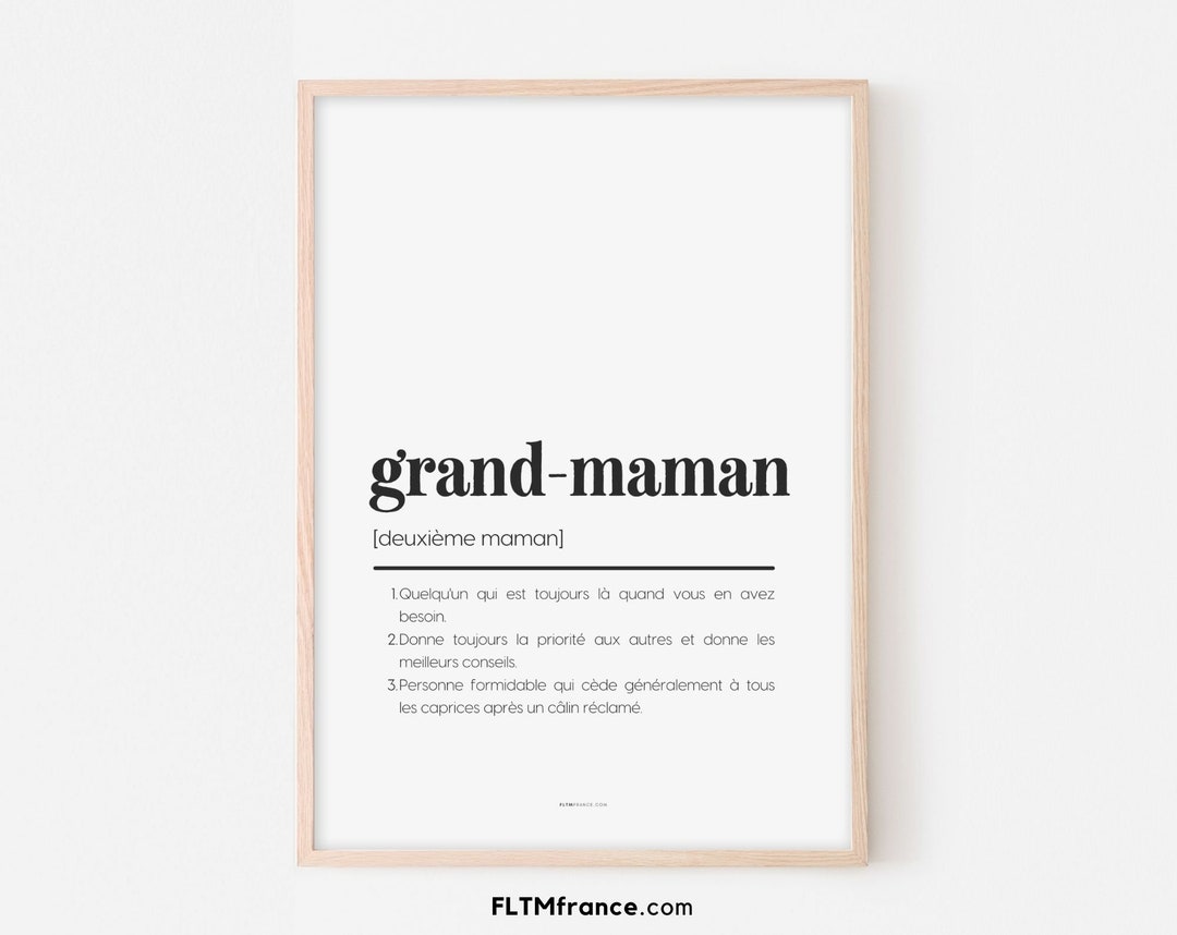 Grandma Definition Poster Original Gift Idea for Your Grandmother ...