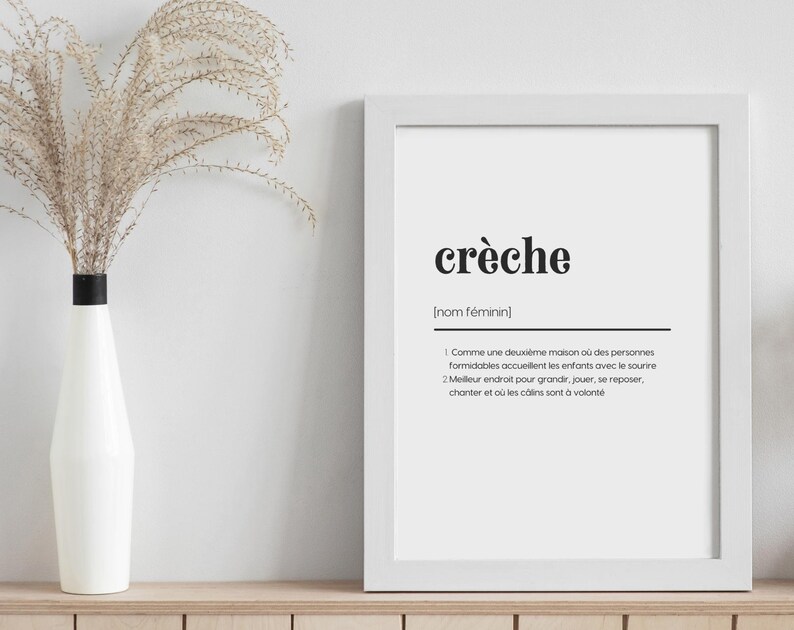 Affiche définition crèche Poster/carte à imprimer Idée - Etsy France