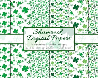 St. Patrick's Day Digital Paper, Background, Scrapbook Papers, Stripes ...