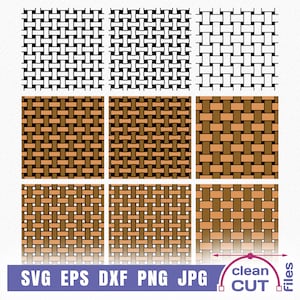 Basket Weave Patterns SVG Bundle, Seamless Basket Weave Template ...