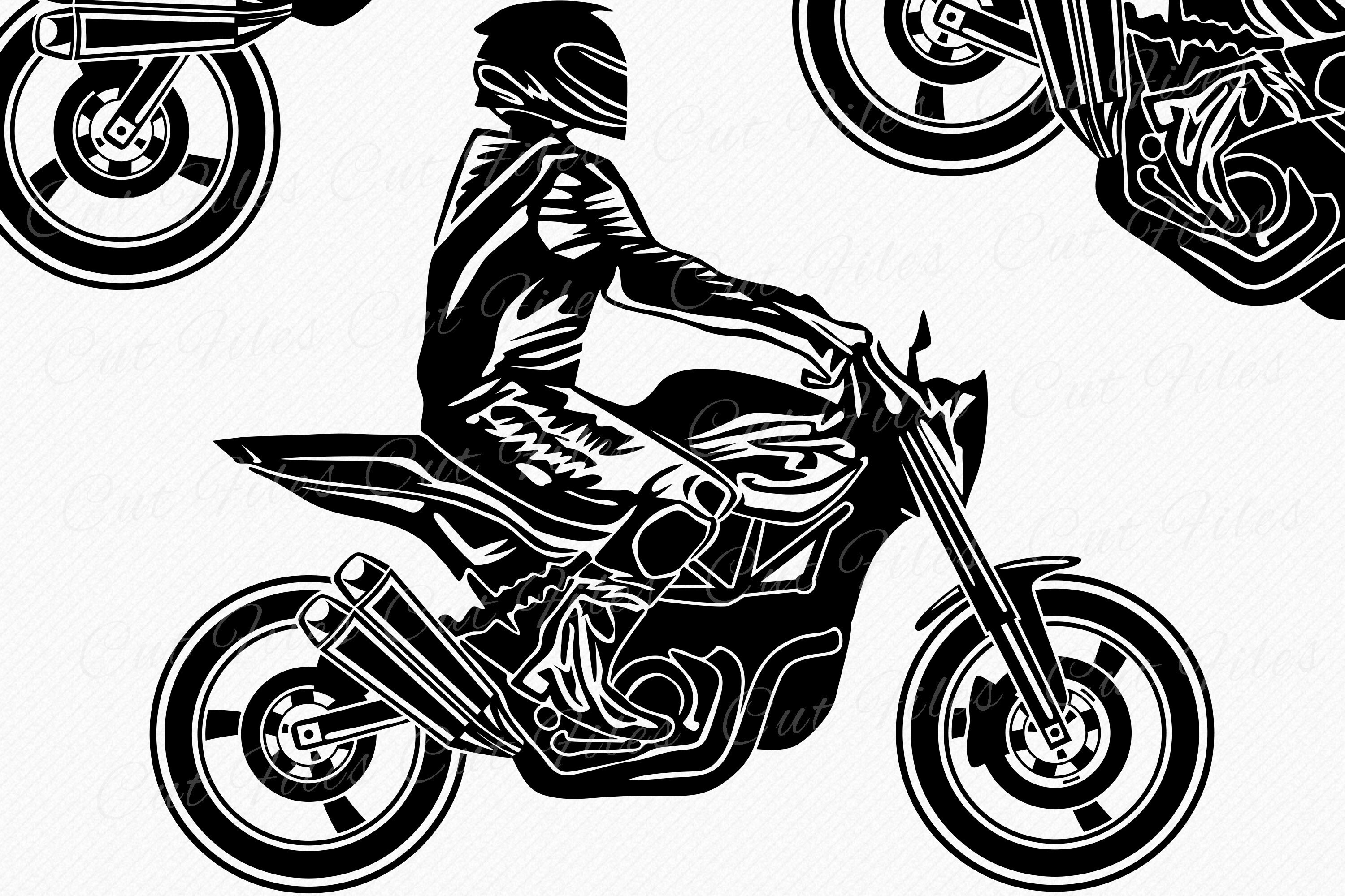 Motorcycle SVG Biker Stunt SVG Motorcycle Wheelie Stoppie - Etsy
