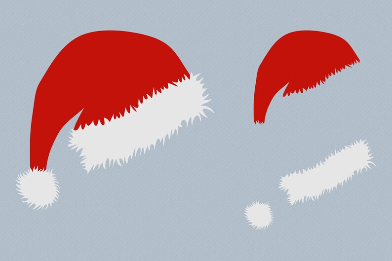 Santa Hats SVG Bundle Layered Christmas Hat Cutting and - Etsy