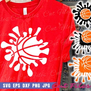 Basketball Splash SVG Bundle | Splashed Basketball Vector and Clipart ...