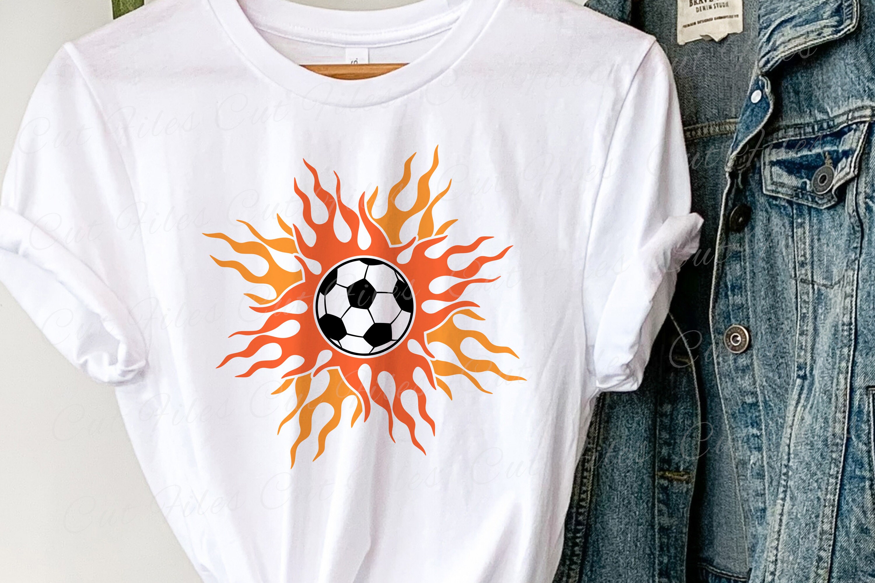 Soccer Ball Fire SVG Bundle, Fire Soccer SVG, Soccer on Fire Cut File ...