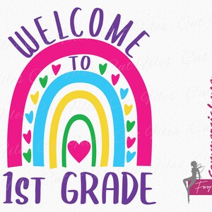 Welcome to School Rainbow SVG Bundle, Rainbow Grades SVG, Welcome to ...