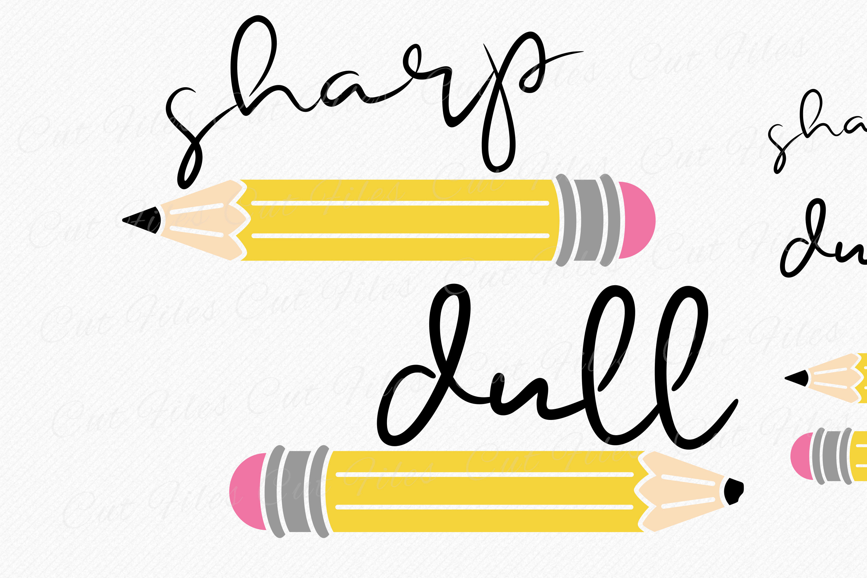 Teacher SVG Pencil Sharp Dull SVG Classroom SVG Sharp - Etsy Canada