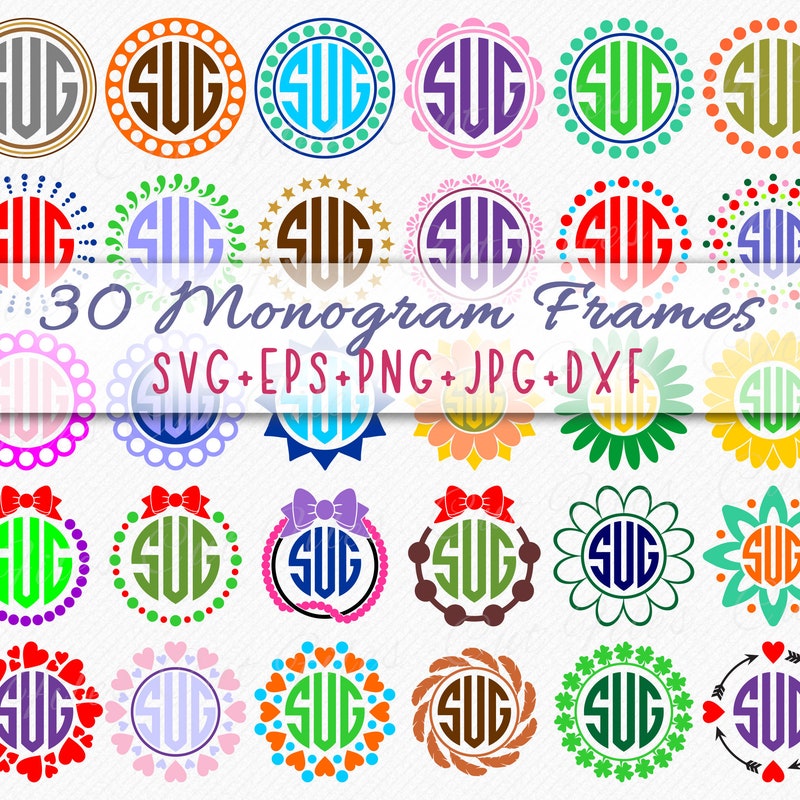 Monogram Frames - Etsy